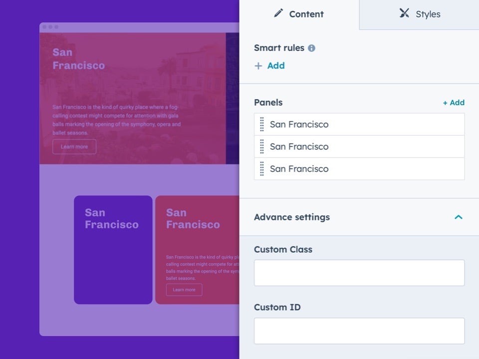 Sliding panels Module by DevTeam Partners
